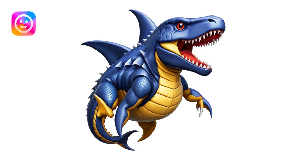 Hyperrealistic Garchomp emoji | AI Emoji Generator