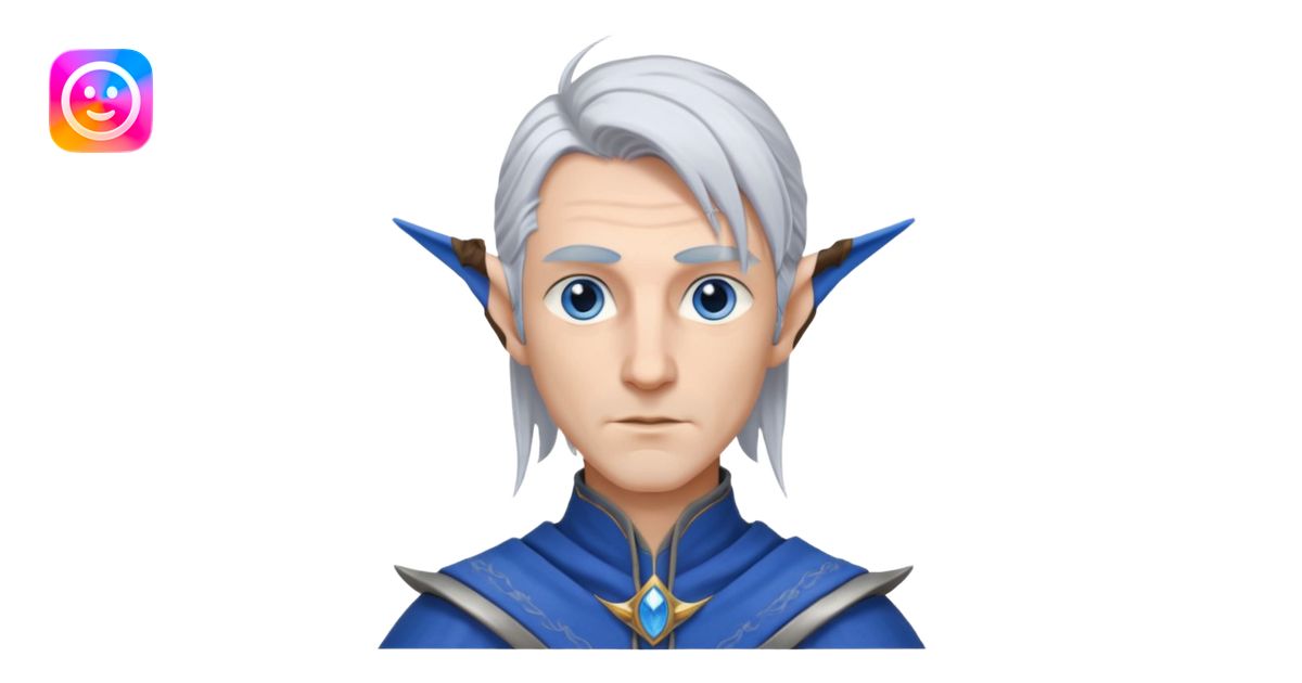 ESO male high elf emoji | AI Emoji Generator