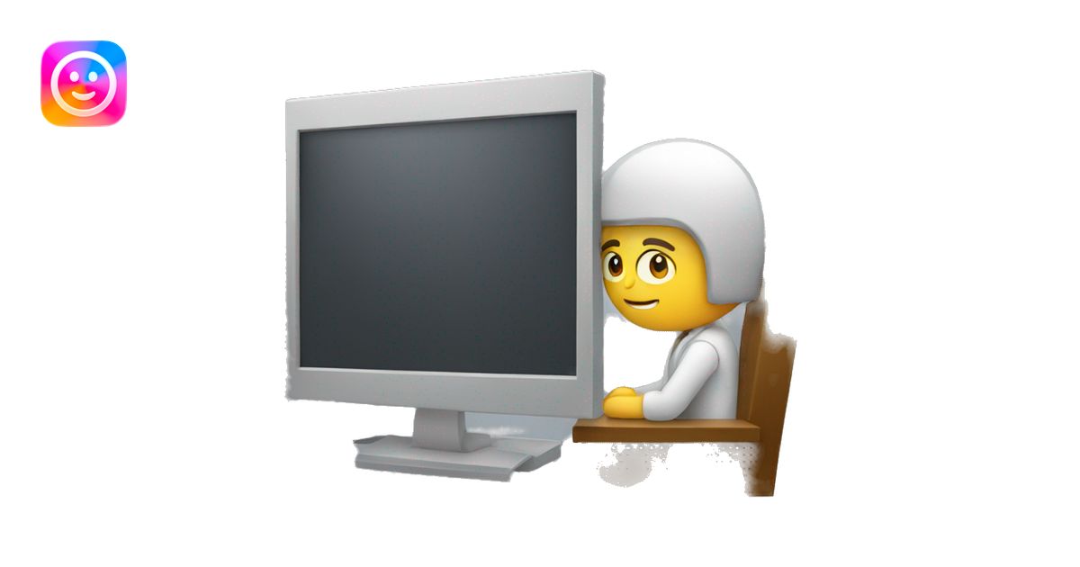 a programmer behind a screen emoji | AI Emoji Generator