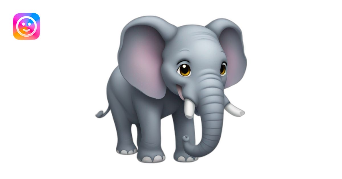 elephant head trunk upwards emoji | AI Emoji Generator