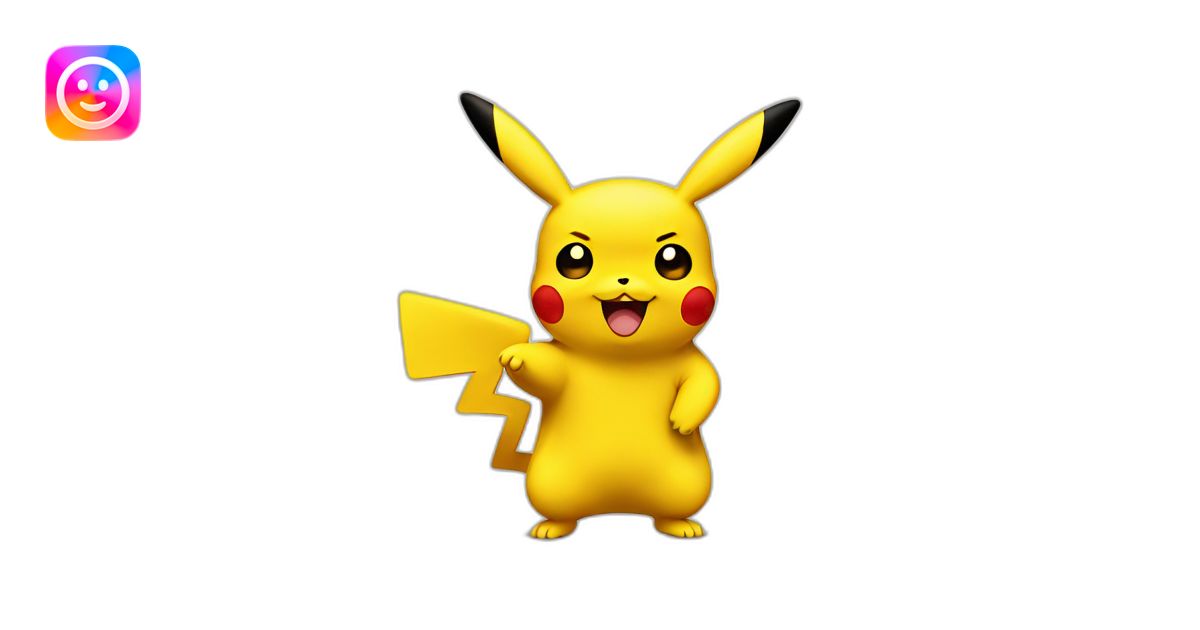 Pikachu waving emoji | AI Emoji Generator