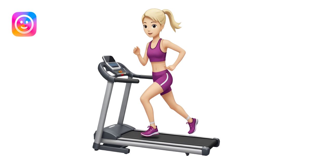 Create a clean girl treadmill emoji | AI Emoji Generator