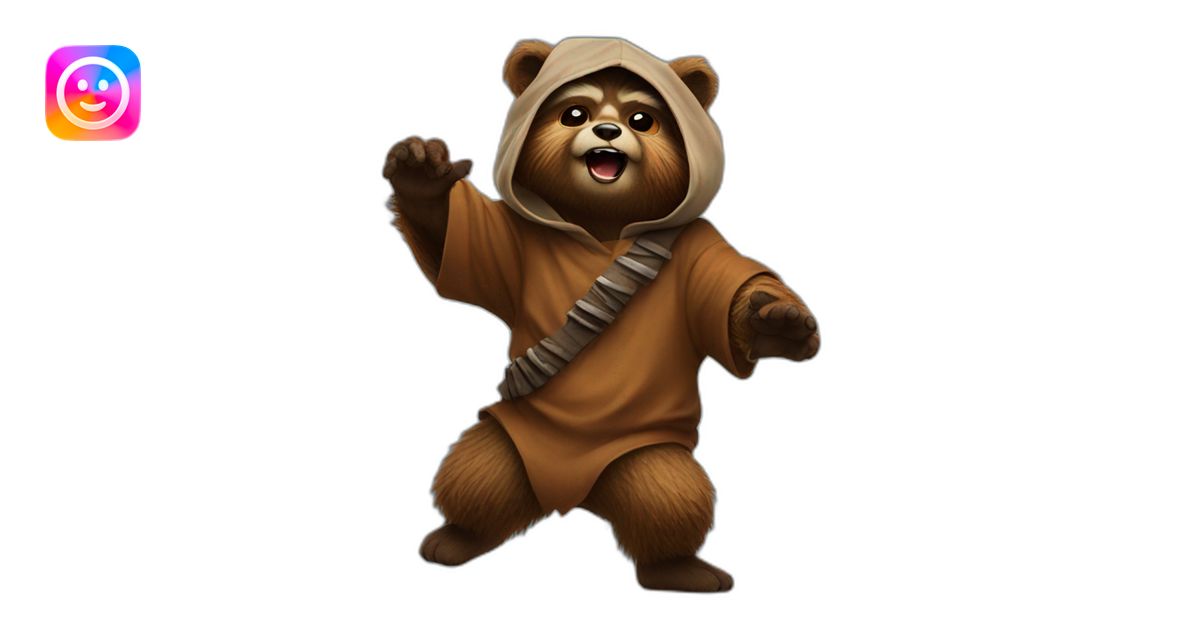 Ewok dancing emoji | AI Emoji Generator