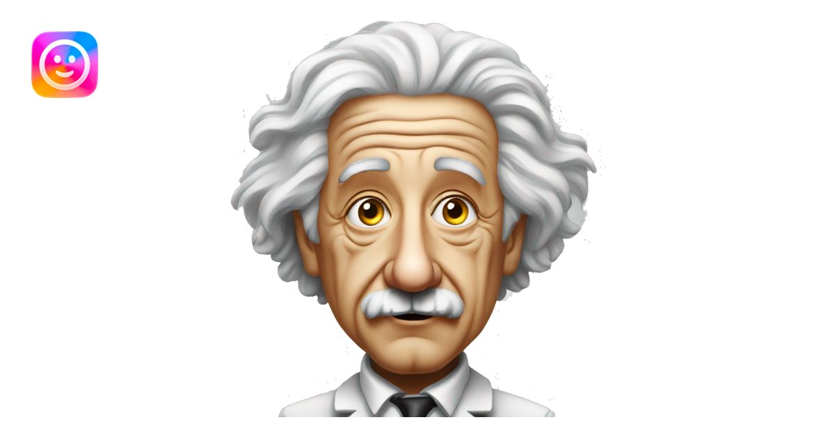albert einstein stars eyes emoji | AI Emoji Generator