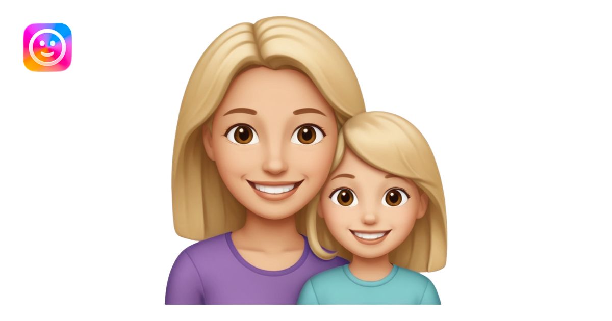 Mamá e hija emoji | AI Emoji Generator