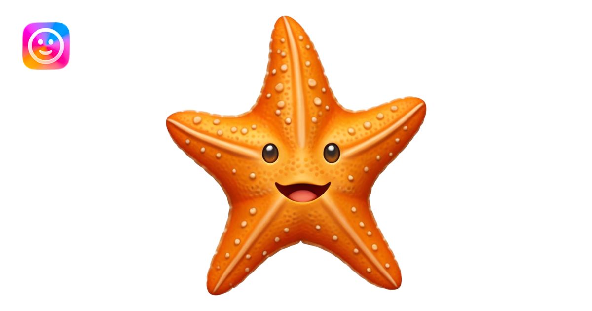 Give me a picture of an animated talking starfish that coughs emoji ...