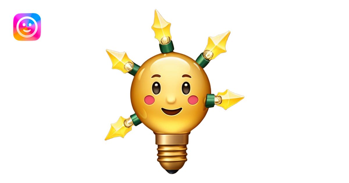 Christmas gold lights emoji | AI Emoji Generator