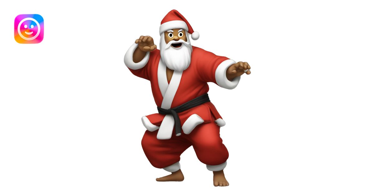 Kung-fu Santa emoji | AI Emoji Generator