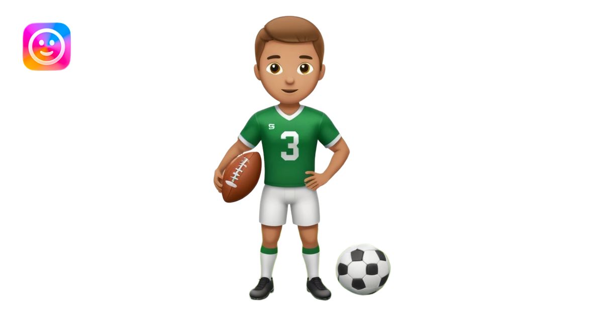 a football player in a match emoji | AI Emoji Generator
