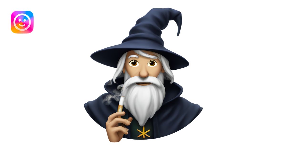 wizard smoking cigarette emoji | AI Emoji Generator