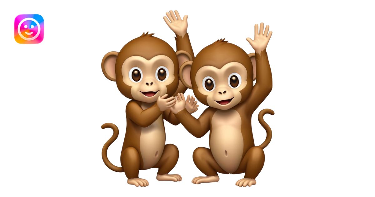 monkey clapping another monkey emoji | AI Emoji Generator