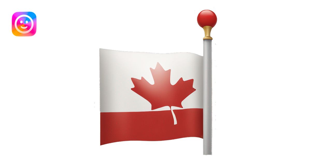 one straight canadian flag emoji | AI Emoji Generator