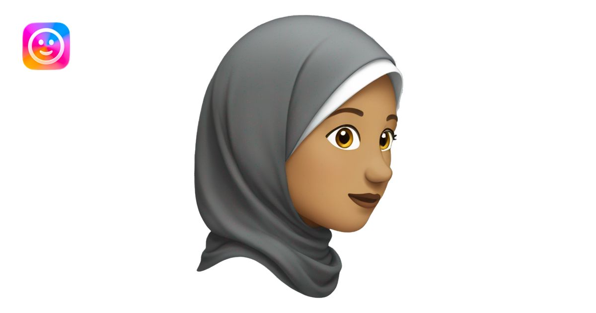 Women in hijab side view emoji | AI Emoji Generator