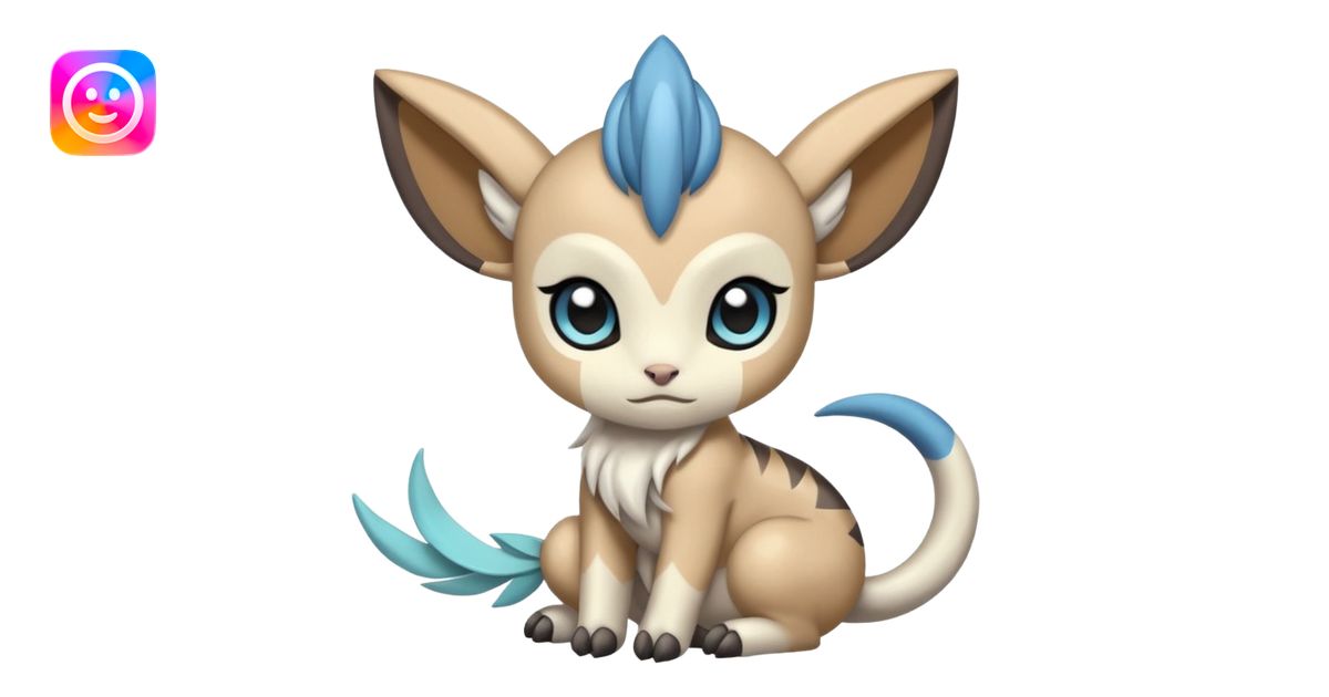 Animalistic kawaii chibi sleepy happy glad somber mongral Meloetta ...