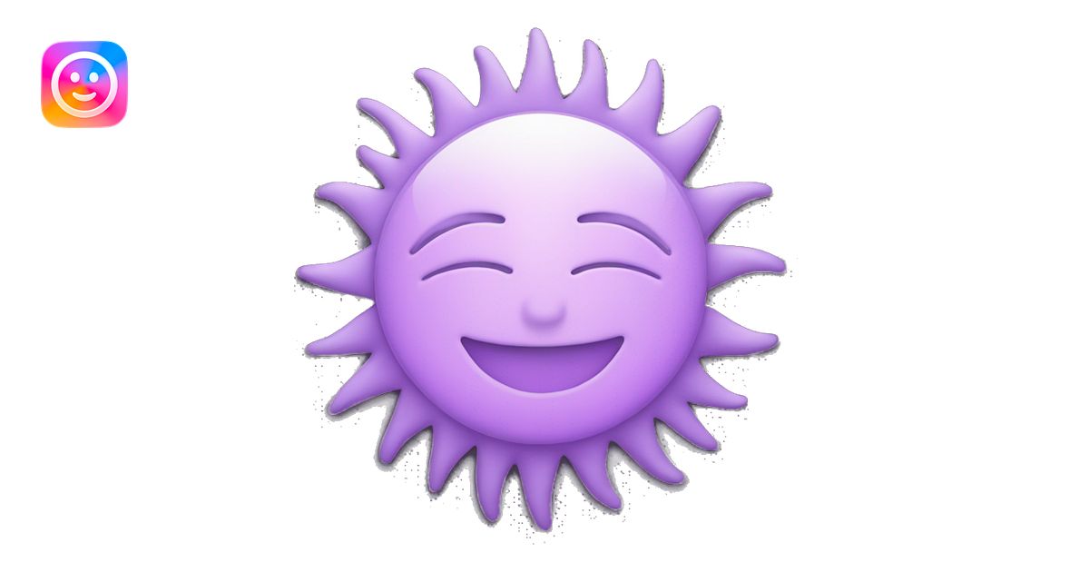 light purple sun emoji | AI Emoji Generator
