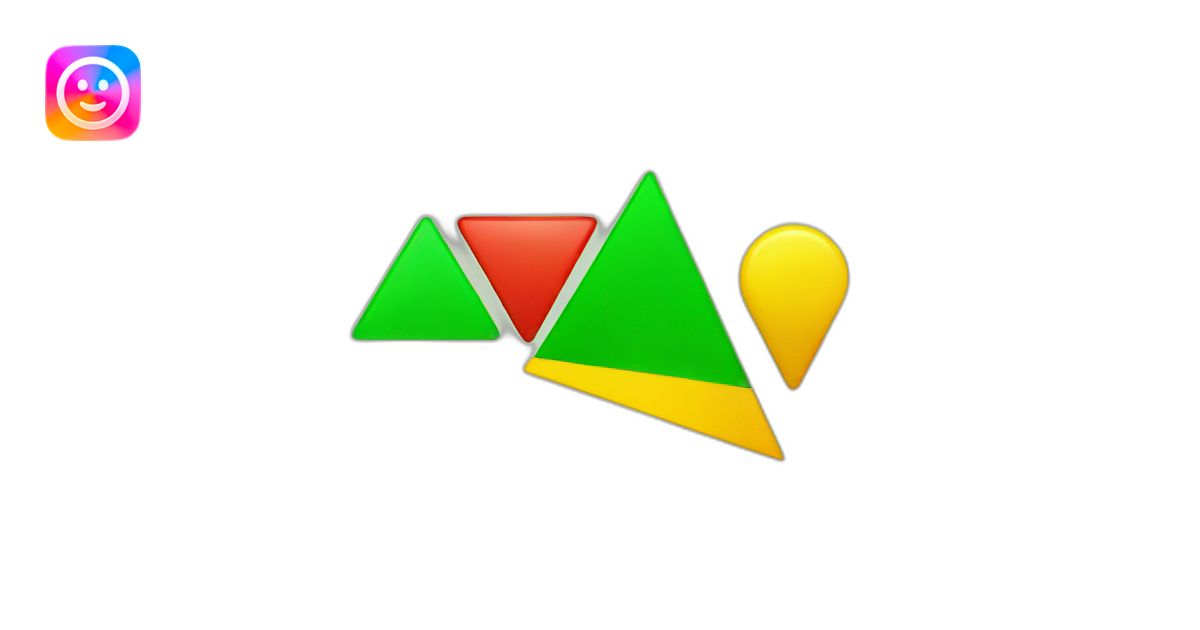 Green Triangle, red square and yellow circle emoji | AI Emoji Generator