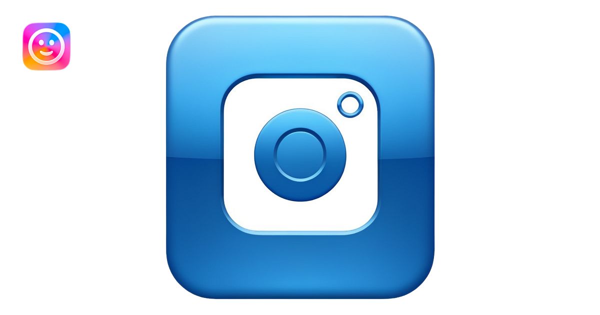 Instagram blue thick meta symbol emoji | AI Emoji Generator