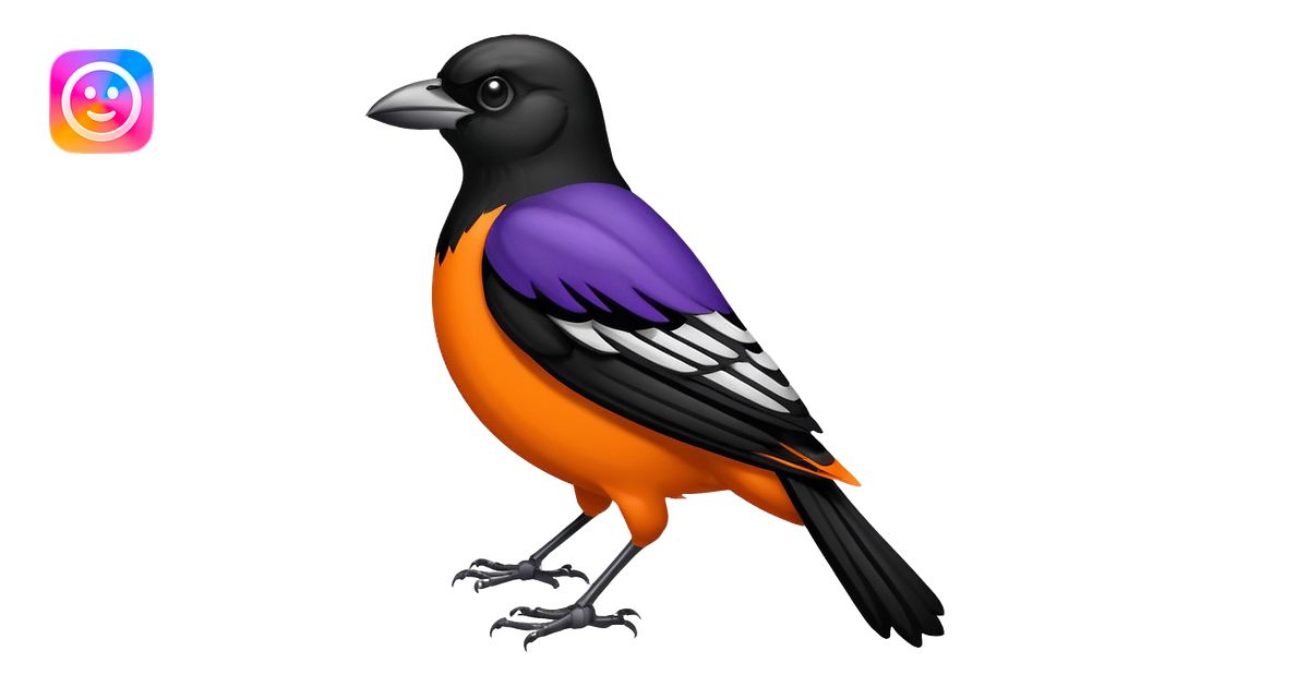 Baltimore Oriole and Baltimore Raven logos emoji | AI Emoji Generator