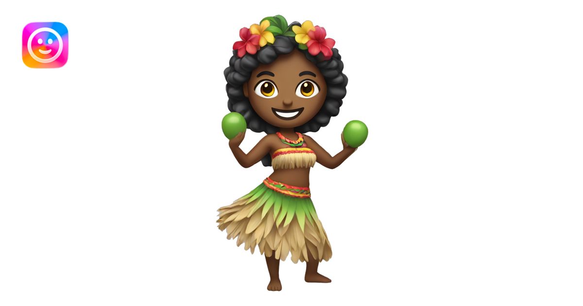 Hula dancer holding maracas emoji | AI Emoji Generator