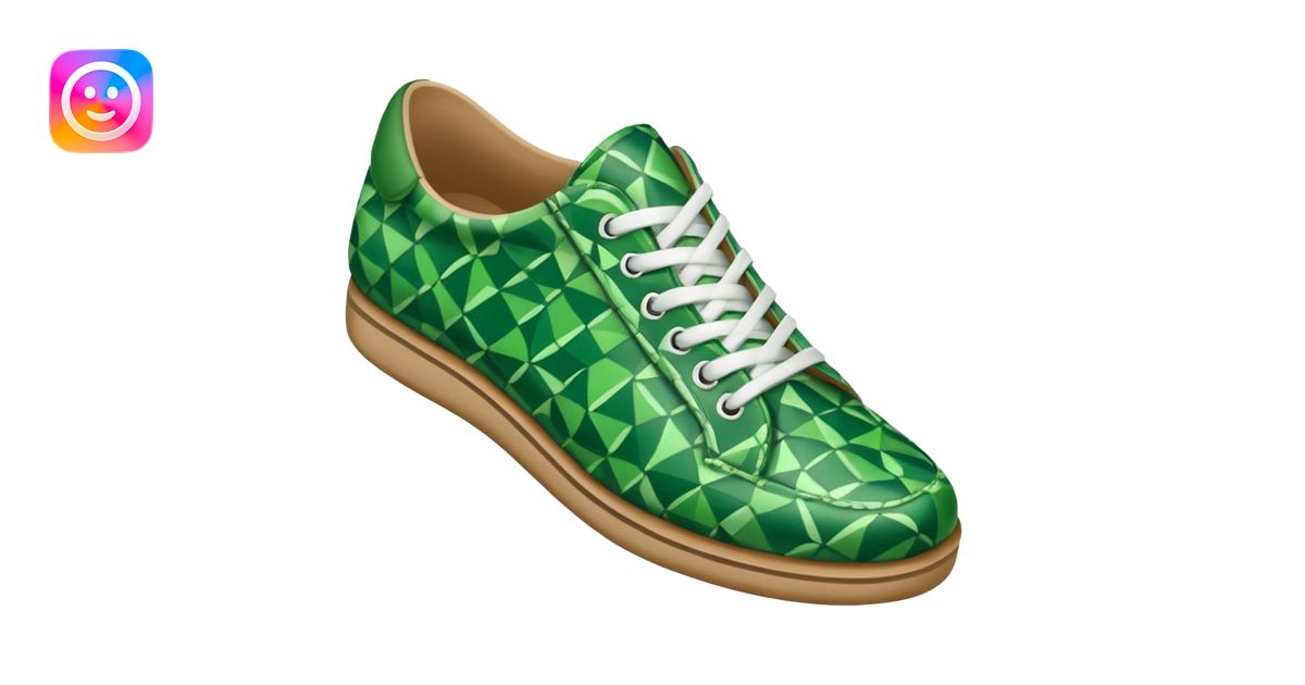 green patterned shoes emoji | AI Emoji Generator