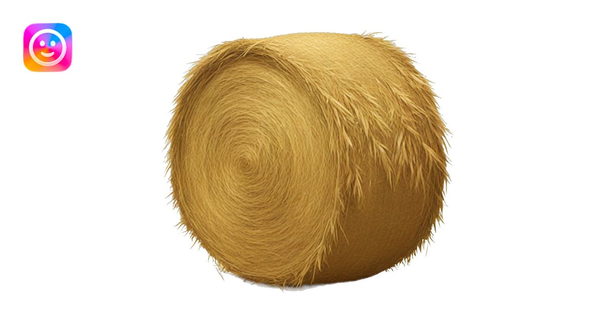 Circular hay bale emoji | AI Emoji Generator