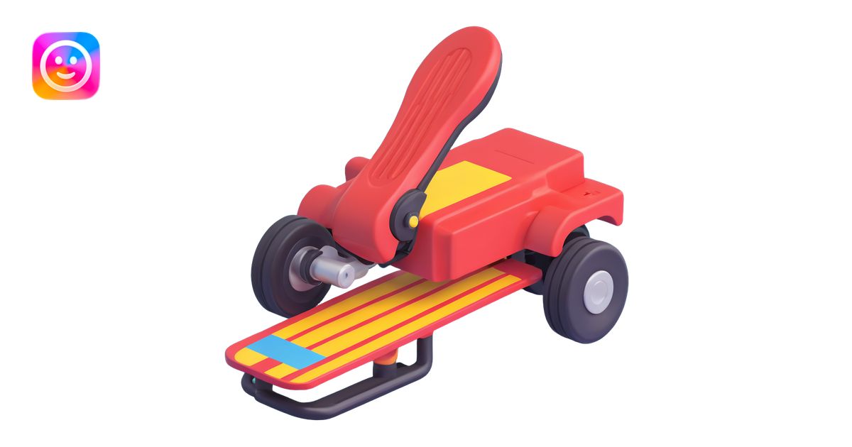 A simple 2D emoji-style illustration of a right foot pressing down on a ...