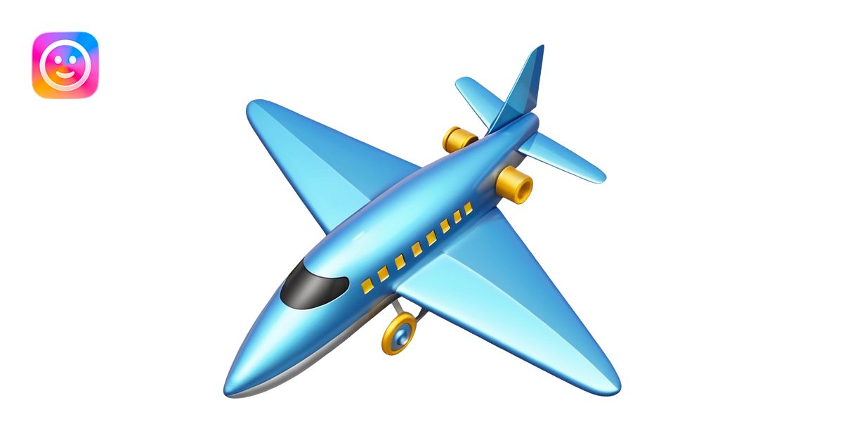 Que el avión esté adentro de un triángulo emoji | AI Emoji Generator