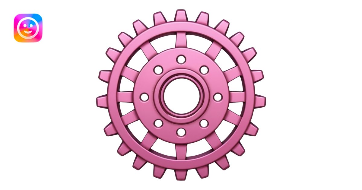 pink setting gear emoji | AI Emoji Generator