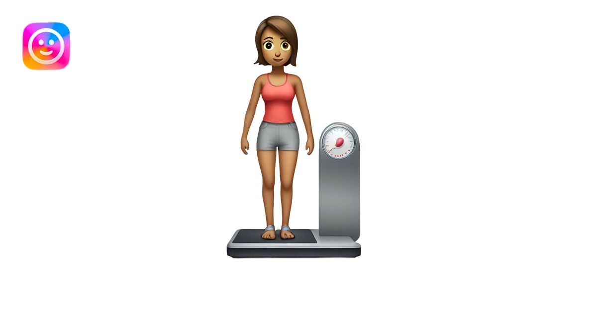 Standing on weight loss scale emoji | AI Emoji Generator
