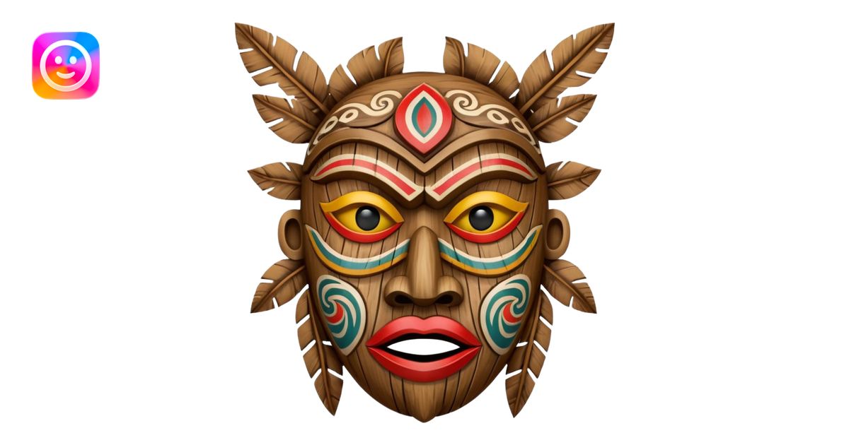 Pacific Island Carved Mask emoji | AI Emoji Generator