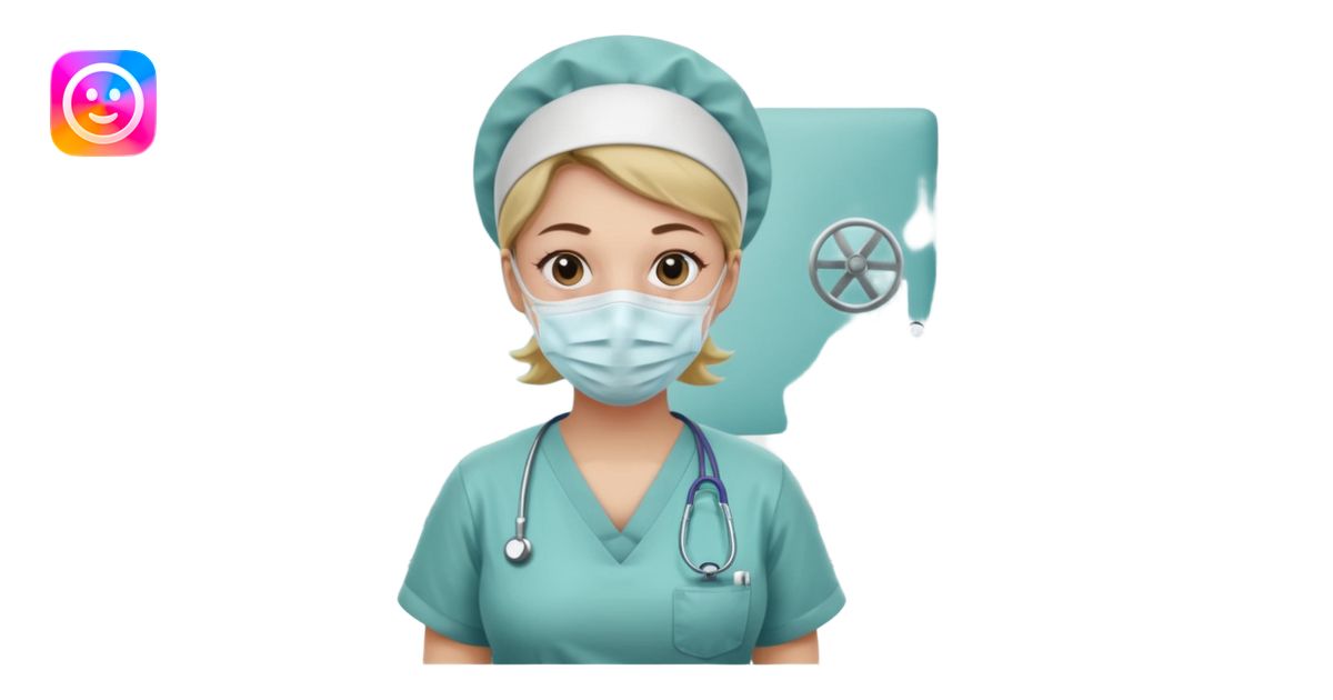 scrub nurse and operation beds emoji | AI Emoji Generator
