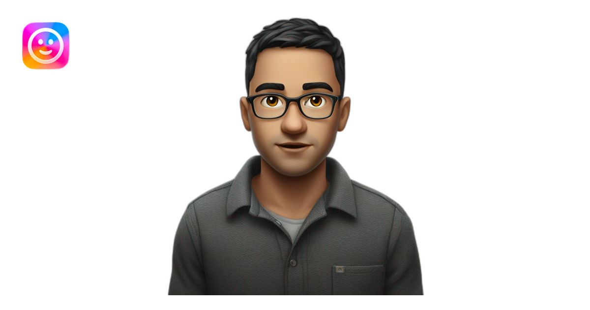 focused gaze and spectacles emoji | AI Emoji Generator