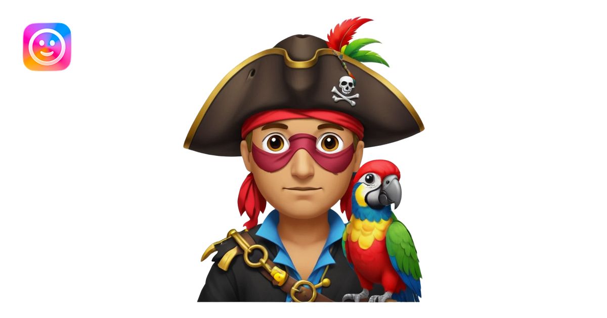 pirate and parrot emoji | AI Emoji Generator