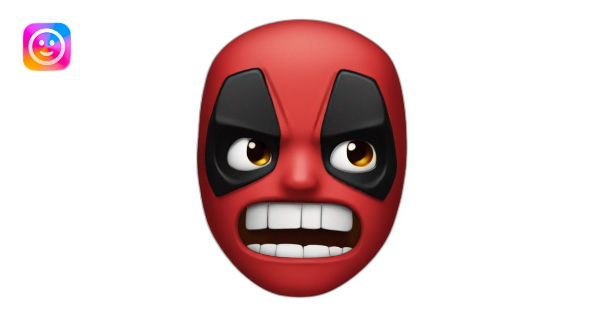 Deadpool cry emoji | AI Emoji Generator