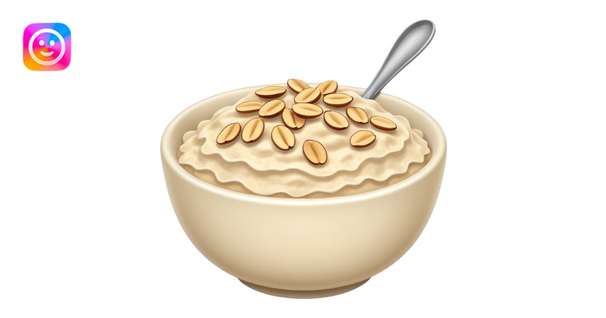 create a bowl with oat emoji ios style emoji | AI Emoji Generator