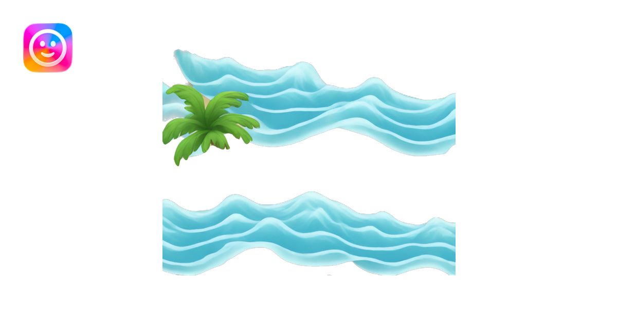 beach with waves emoji | AI Emoji Generator