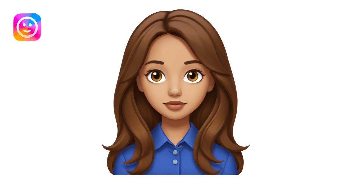 Jade Thirlwall with long brown hair emoji | AI Emoji Generator