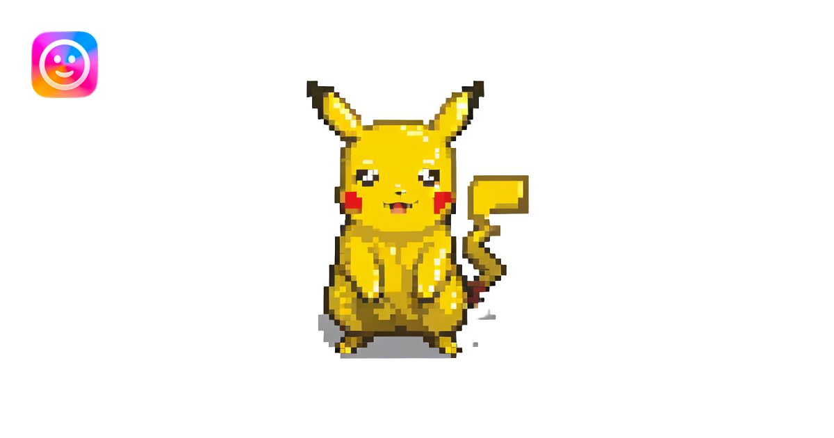 Pikachu face illustration | AI Emoji Generator