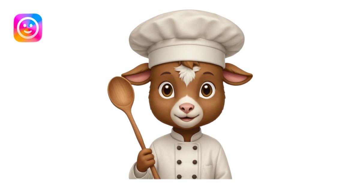 goat young cook emoji | AI Emoji Generator