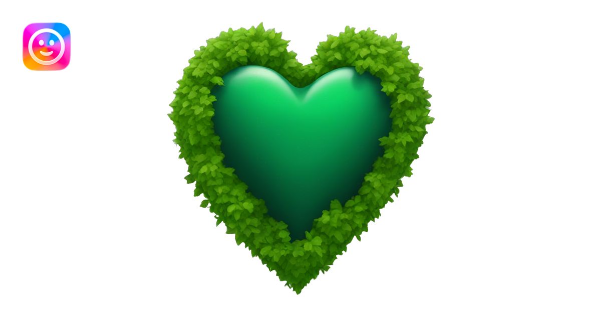 Forest green heart emoji | AI Emoji Generator