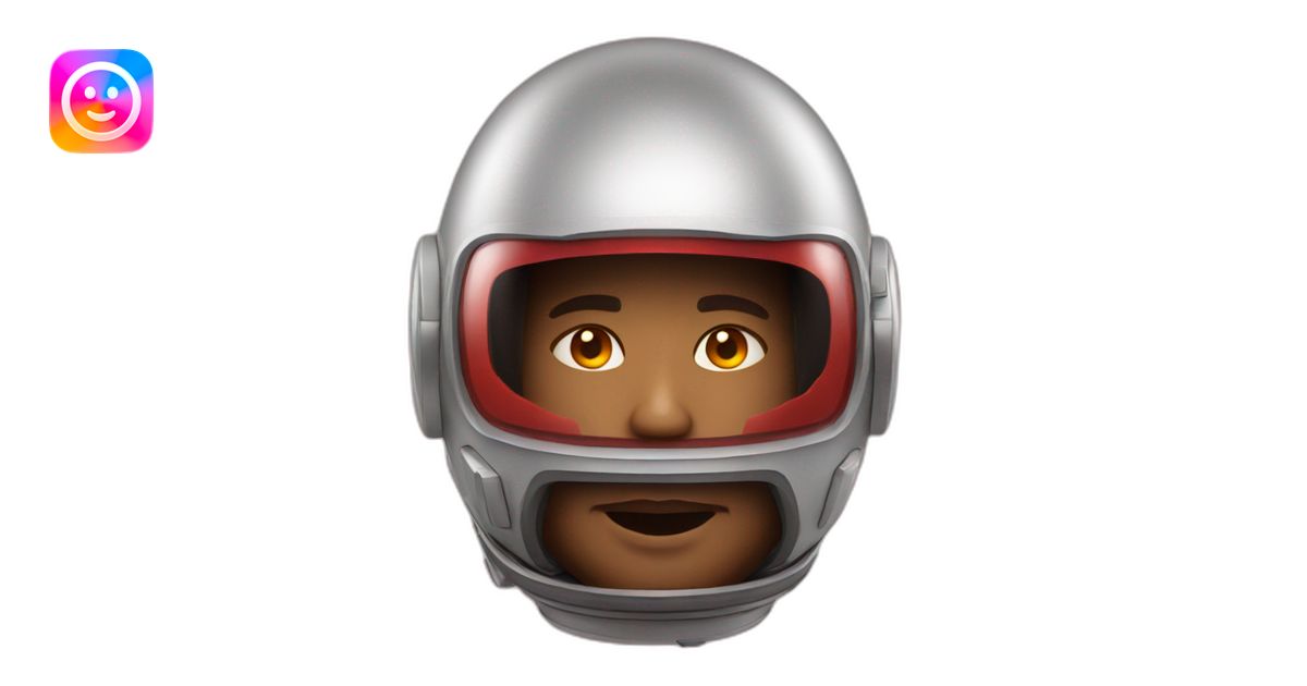 MAN IN A SPACE HELMET RED LIGHT emoji | AI Emoji Generator