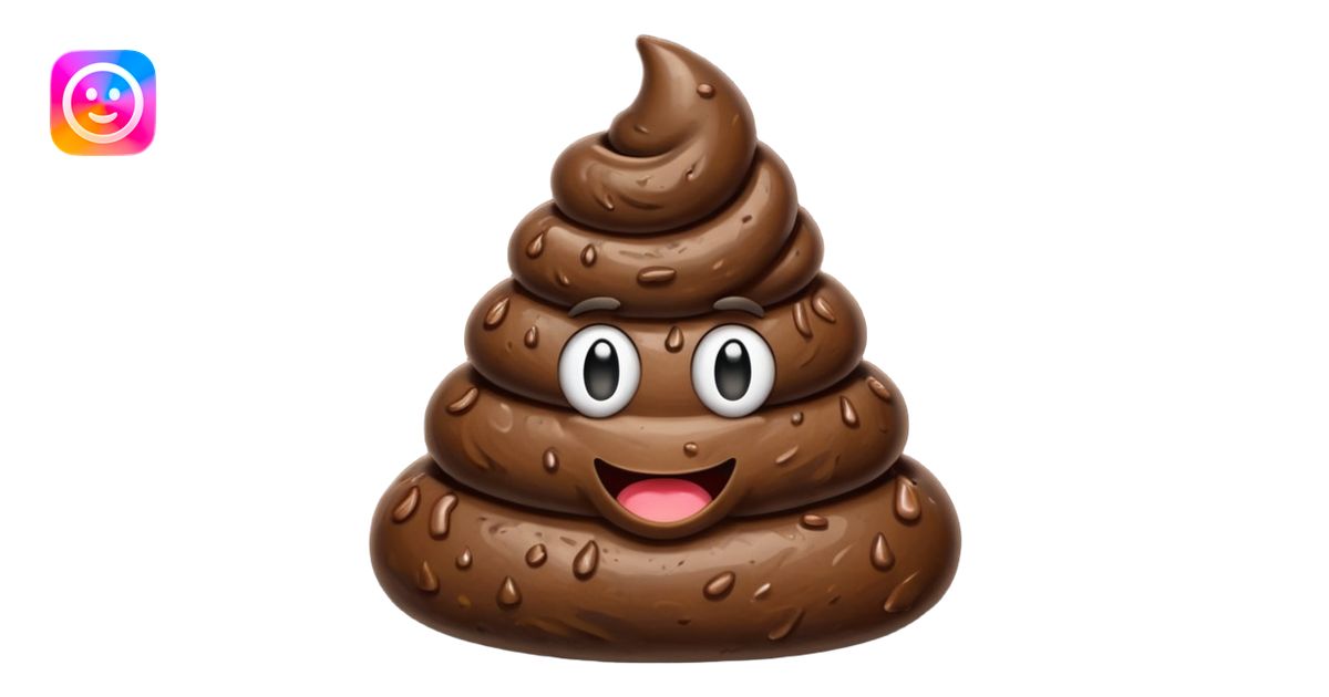 Poop shows a like emoji | AI Emoji Generator