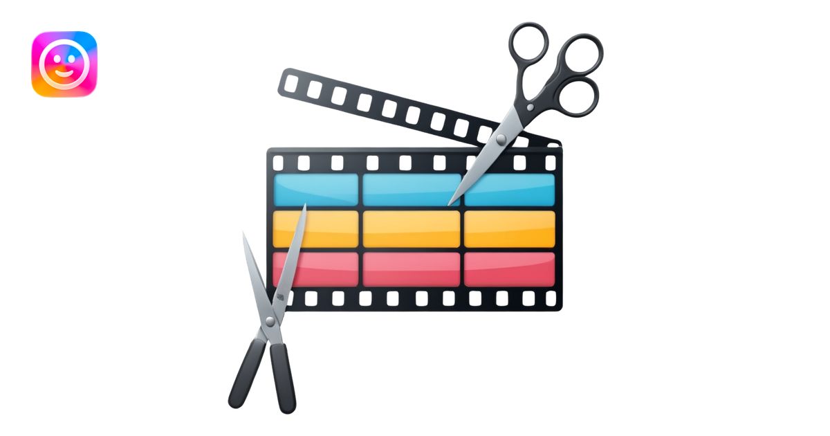 film strip with scissors and color grading sliders, creative and modern ...