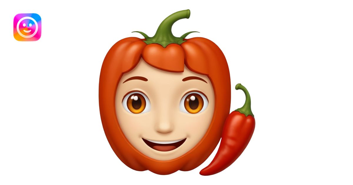 a smiling face with paprika emoji | AI Emoji Generator