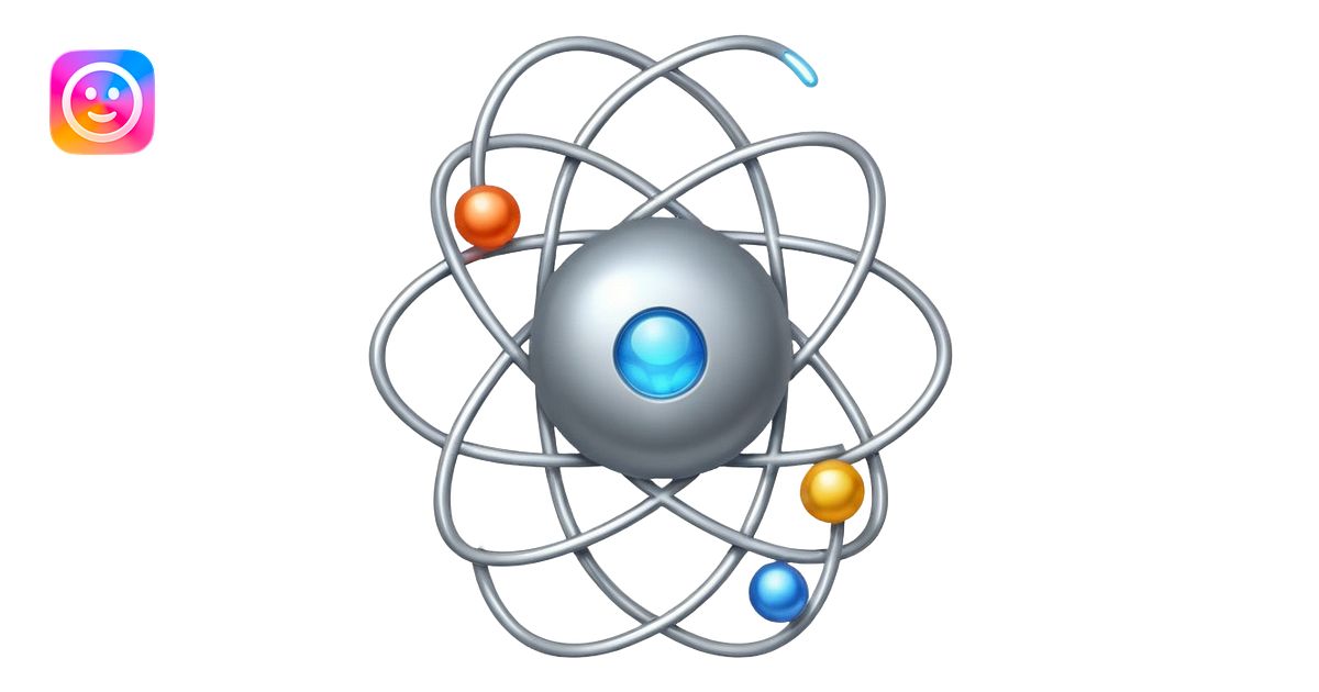 Atom symbol emoji | AI Emoji Generator