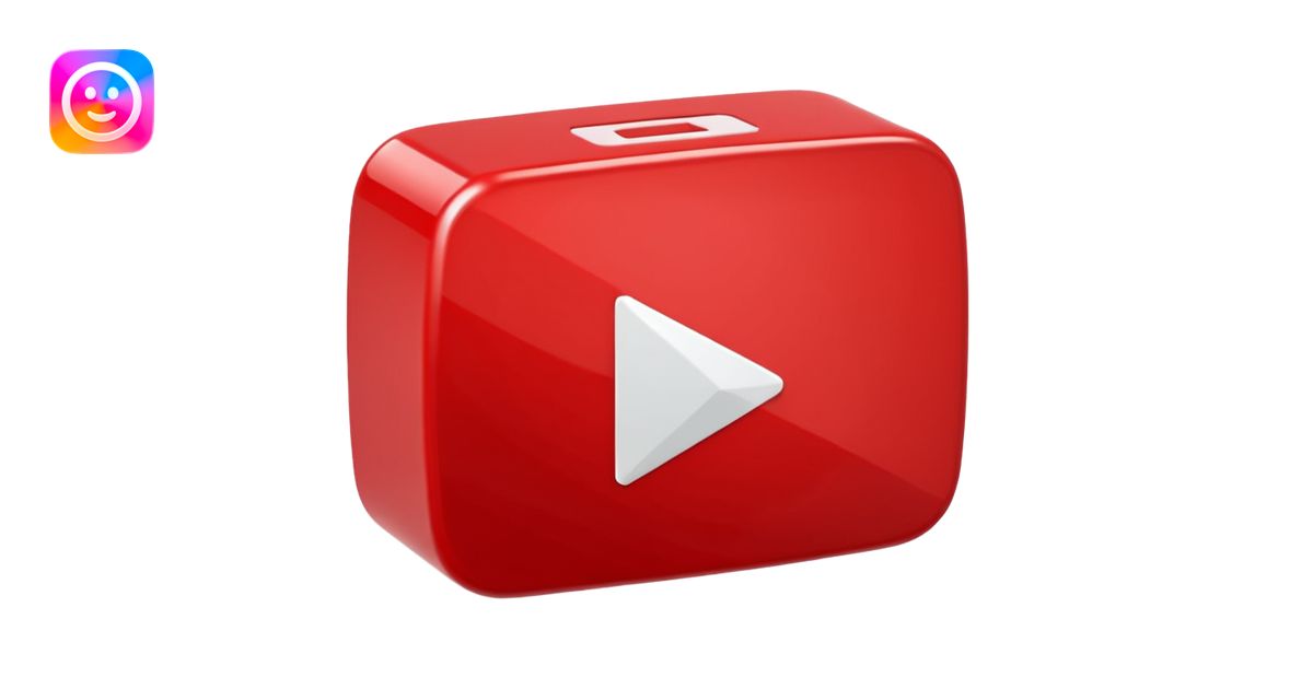 YouTube logo play button emoji | AI Emoji Generator