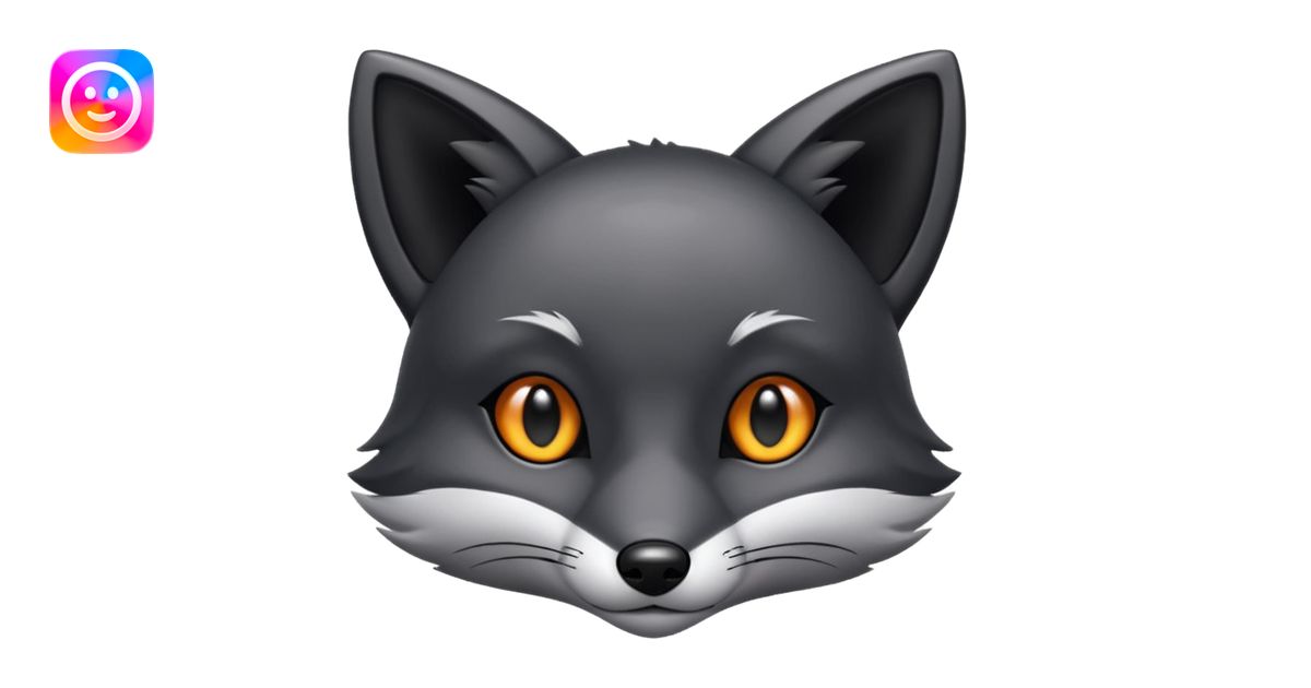 black fox black eyes emoji | AI Emoji Generator