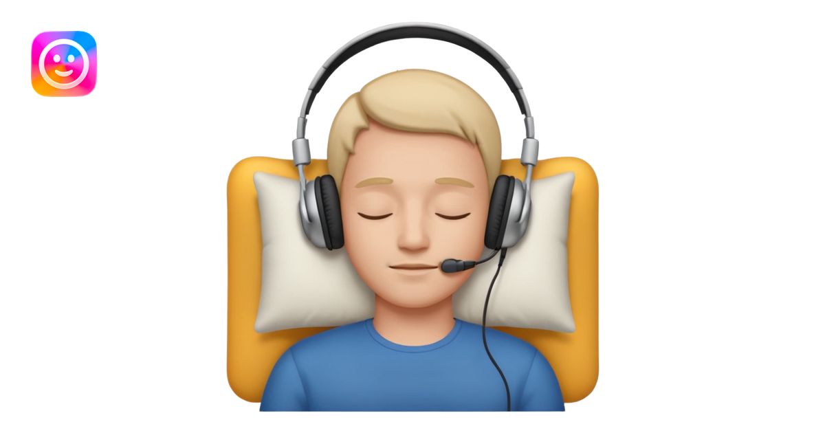 sleep and listening 🎧 emoji | AI Emoji Generator