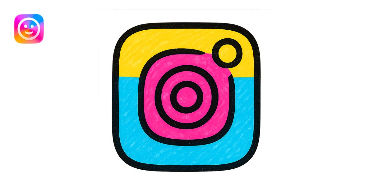 Instagram logo, modern, flat, vibrant colors, no text icon | AI Emoji ...
