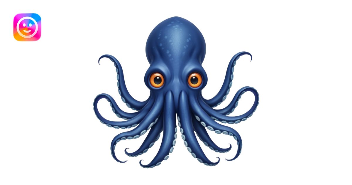 Giant Squid – Huge squid with long curling arms emoji | AI Emoji Generator